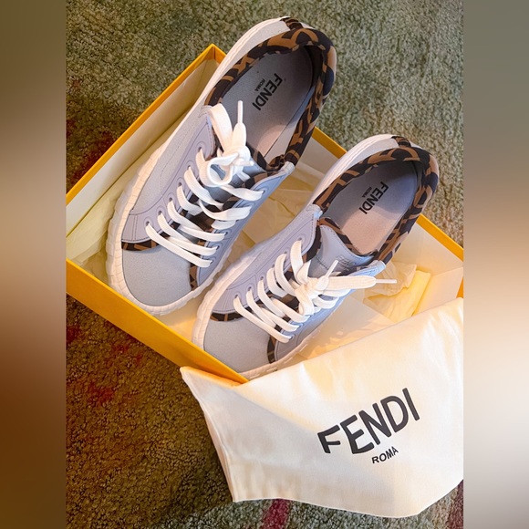 Fendi | Shoes | Fendi Force Sky Blue White Platform Sneaker Size 45 ...